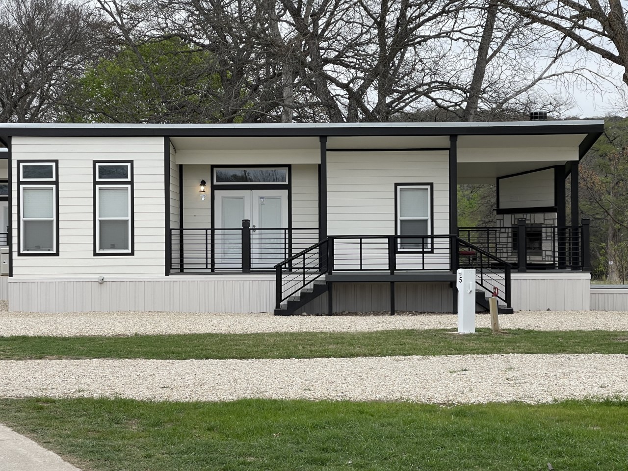 Waterfront Cabin with Kitchenette and Outdoor Fireplace in Kerrville ...